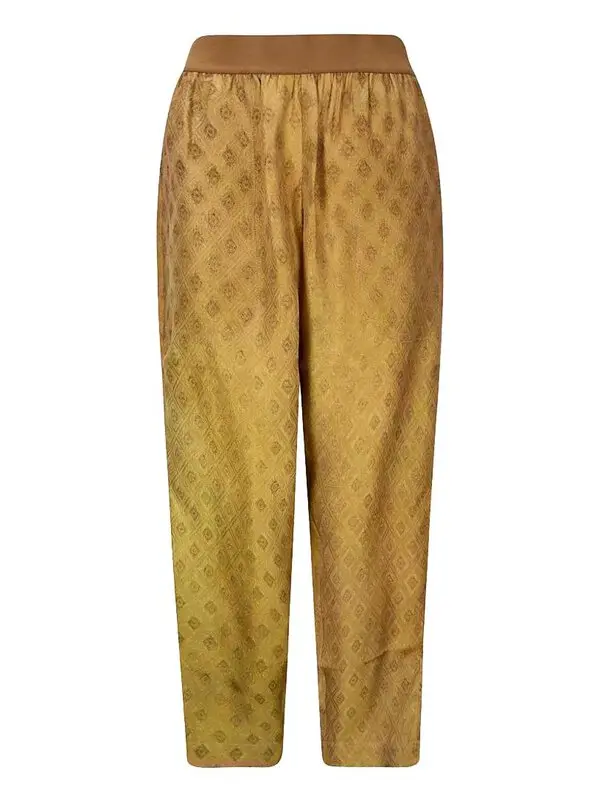 UMA WANG Geometric-pattern Trousers - Yellow