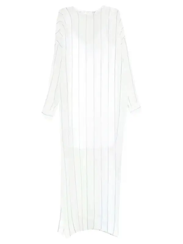 Bondi Born Capri Striped-pattern Midi Shift Dress - White