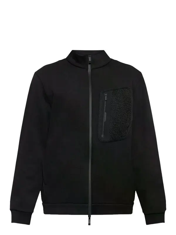 Moncler Mesh-pocket Zip-up Sweatshirt - Black