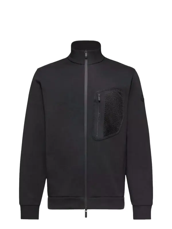 Moncler Mesh-pocket Zip-up Sweatshirt - Black