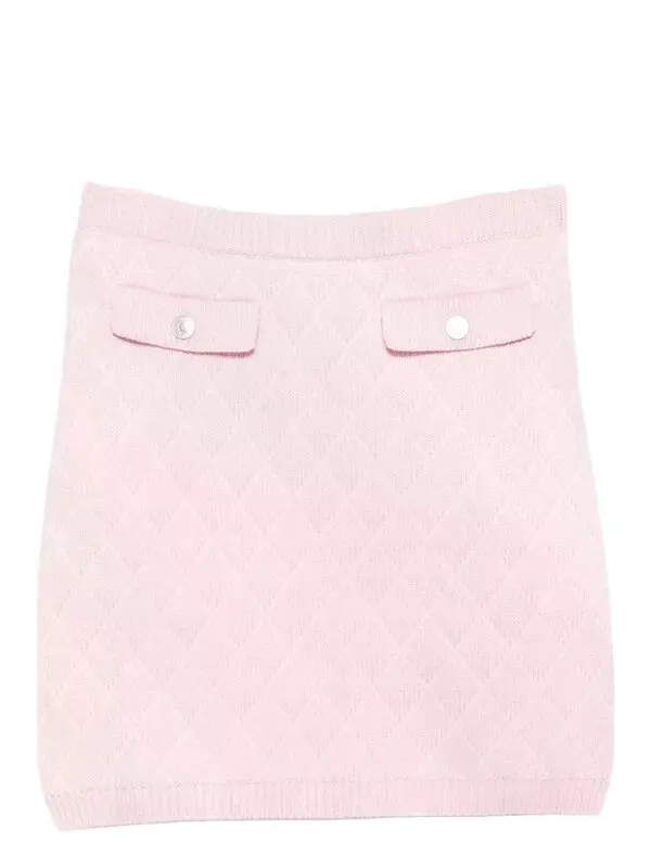 Moschino Diamond-quilted Mini Skirt - Pink