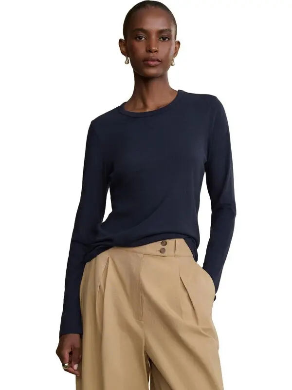 Jenni Kayne Long-sleeve Slim T-shirt - Navy