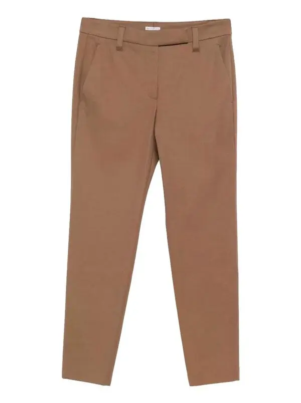 Brunello Cucinelli Twill Trousers - Brown