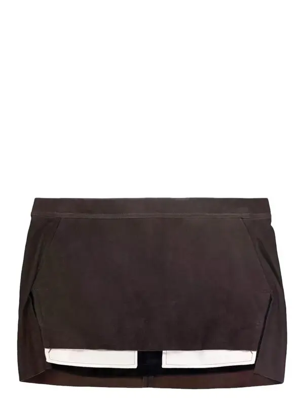 Rick Owens Fog Cutoff Mini Skirt - Brown