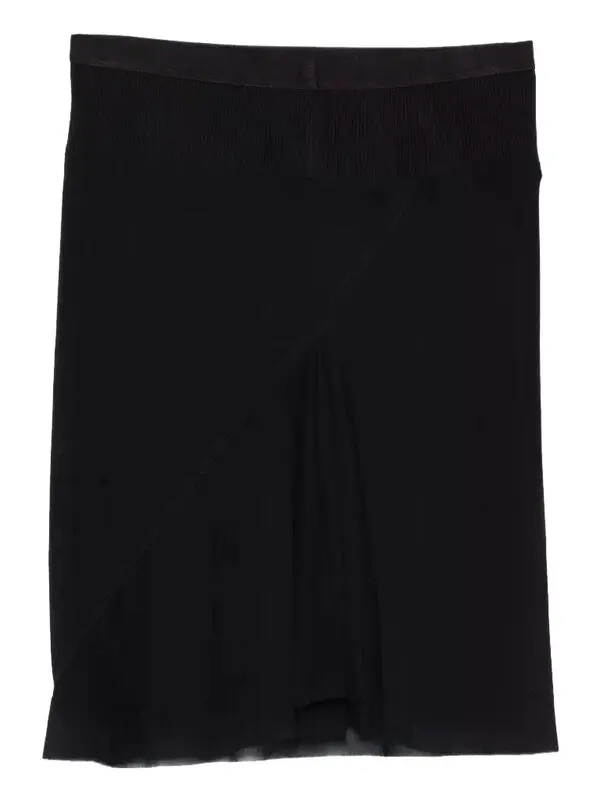 Rick Owens Ribbed-panel Mini Skirt - Black