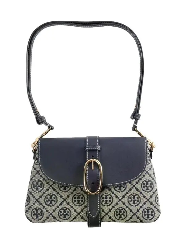 Tory Burch T Monogram Buckle Shoulder Bag - Neutrals