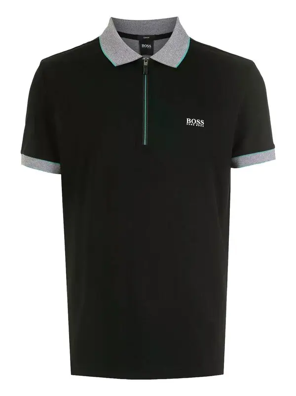 BOSS Philix Logo-print Polo Shirt - Black