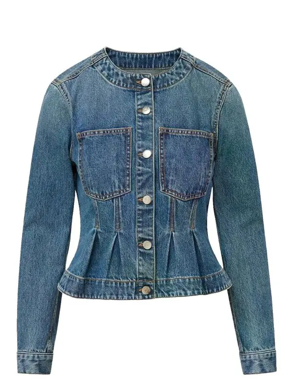 Veronica Beard Zahara Peplum Jacket - Blue