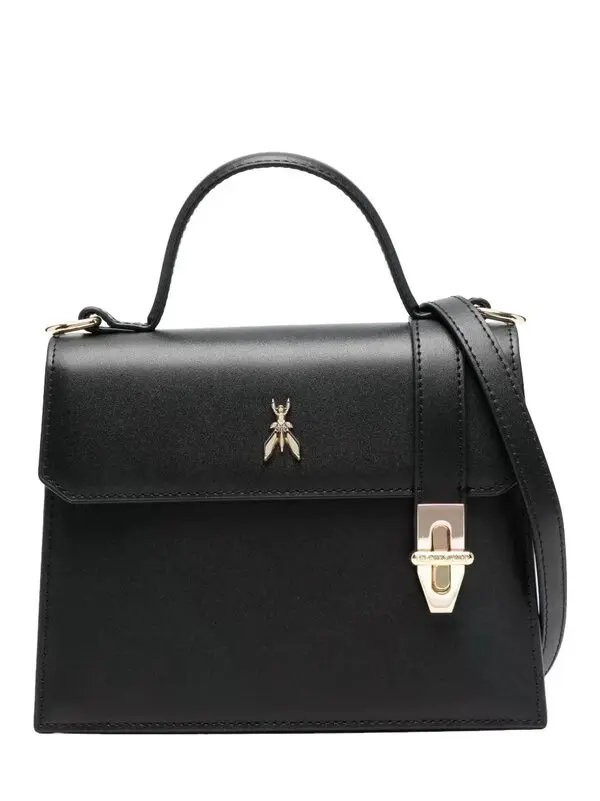 Patrizia Pepe Logo Charm Tote - Black