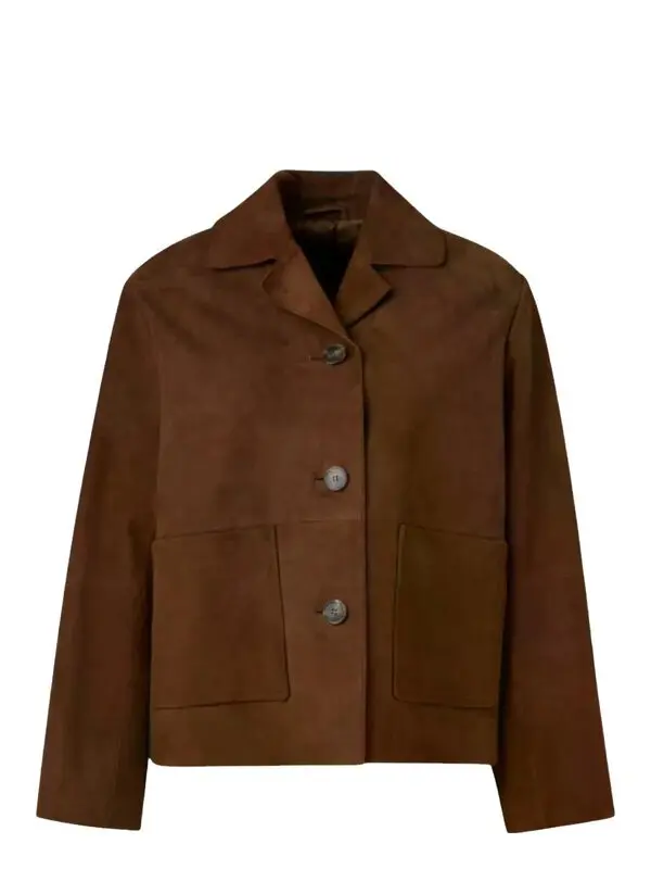 Max Mara Buttoned Patch-pocket Jacket - Brown