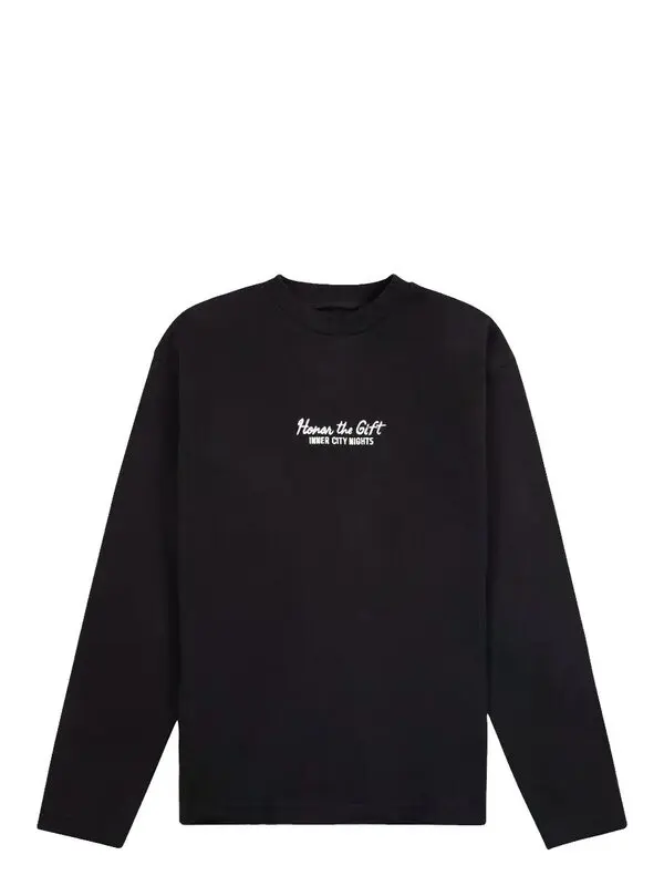 HONOR THE GIFT Long-sleeve Crewneck T-shirt - Black