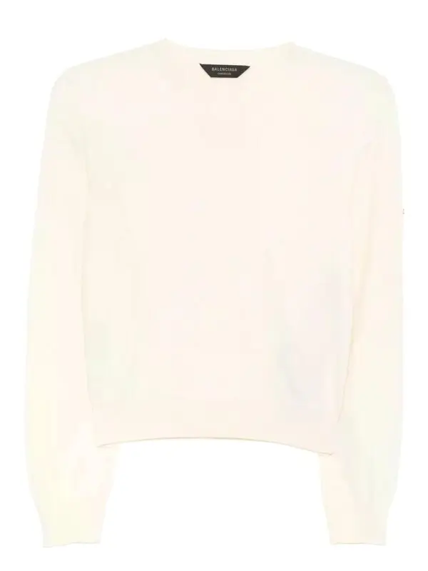 Balenciaga Round-neck Top - Neutrals
