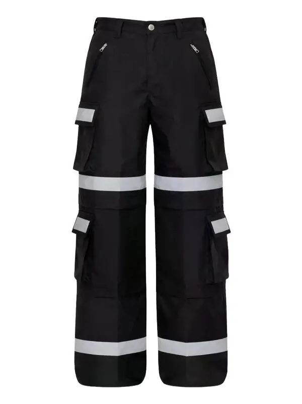 Vetements Stripe Detail Cargo Trousers - Black