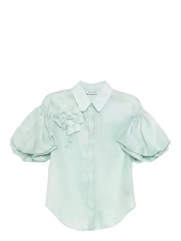 Dice Kayek Floral Embroidered Shirt - Green