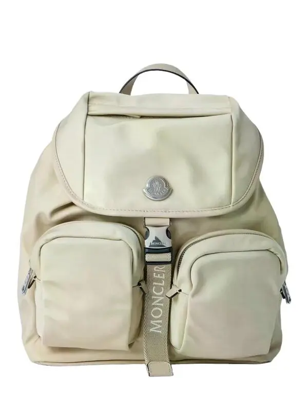 Moncler Trick Buckle Logo Backpack - Neutrals