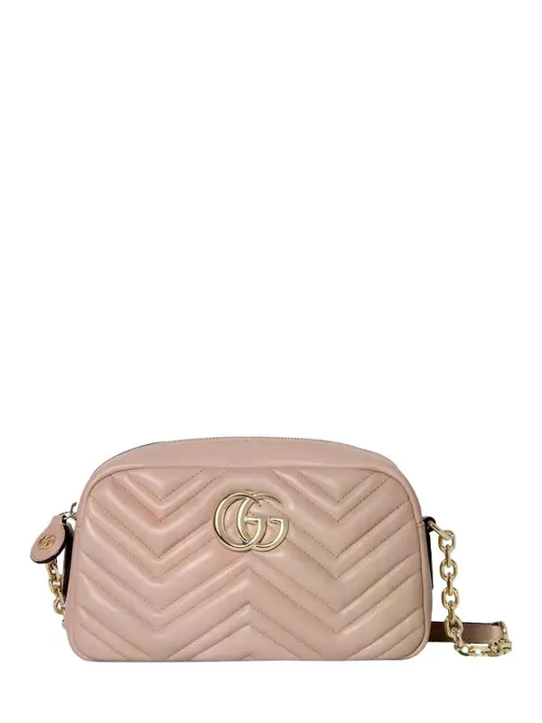 Gucci Gg Marmont Chevron Shoulder Bag - Pink