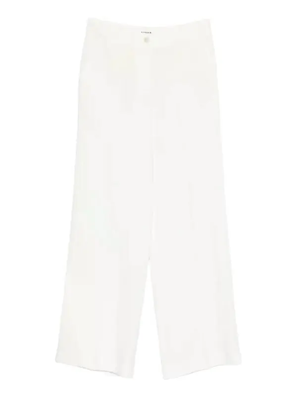 P.a.r.o.s.h Cropped Wide Leg Trousers - White