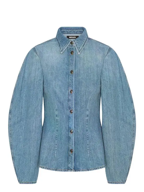 ROTATE BY BIRGER CHRISTENSEN Denim Shirt - Blue