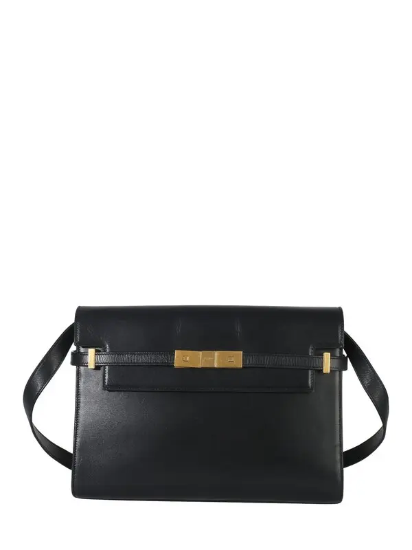 Saint Laurent Calfskin Manhattan Shoulder Bag - Black