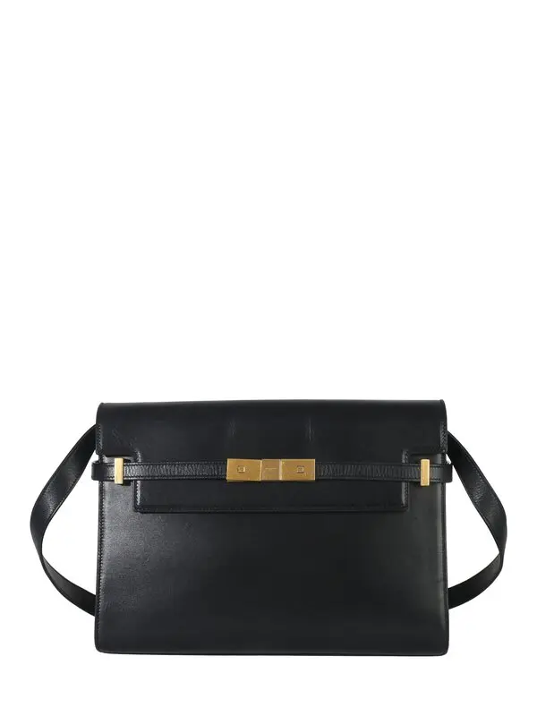 Saint Laurent Calfskin Manhattan Shoulder Bag - Black