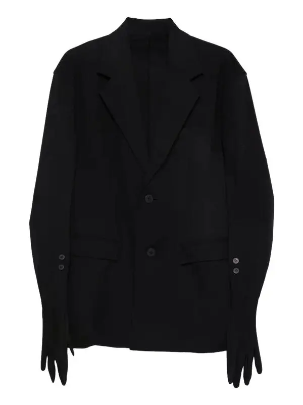 Issey Miyake Glove-detail Fitted Jacket - Black