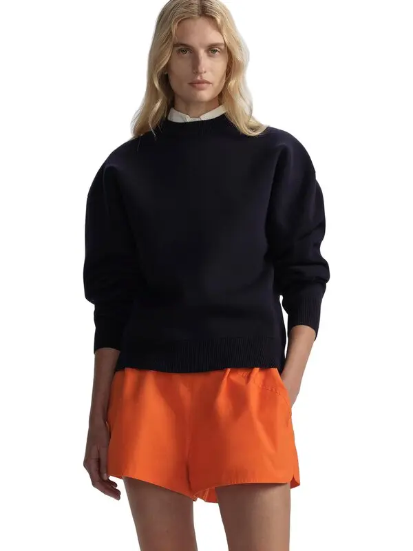 A.L.C. Crew Neck Relaxed Sweater - Navy