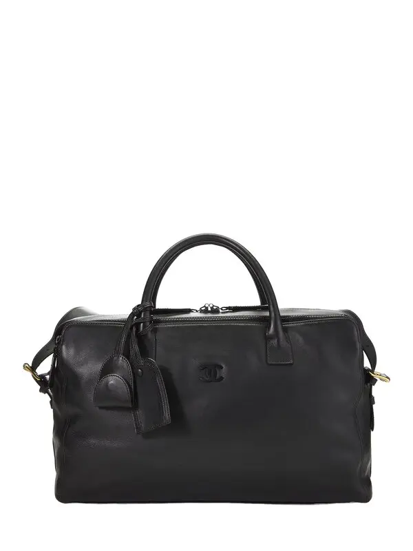 Chanel Lambskin Duffle Bag - Black