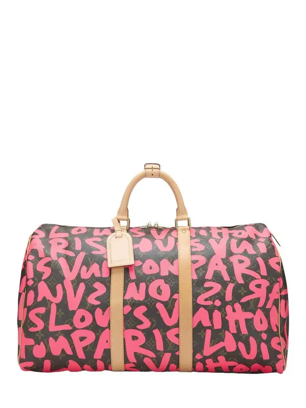 LOUIS VUITTON Stephen Sprouse X Monogram Keepall 50 - White