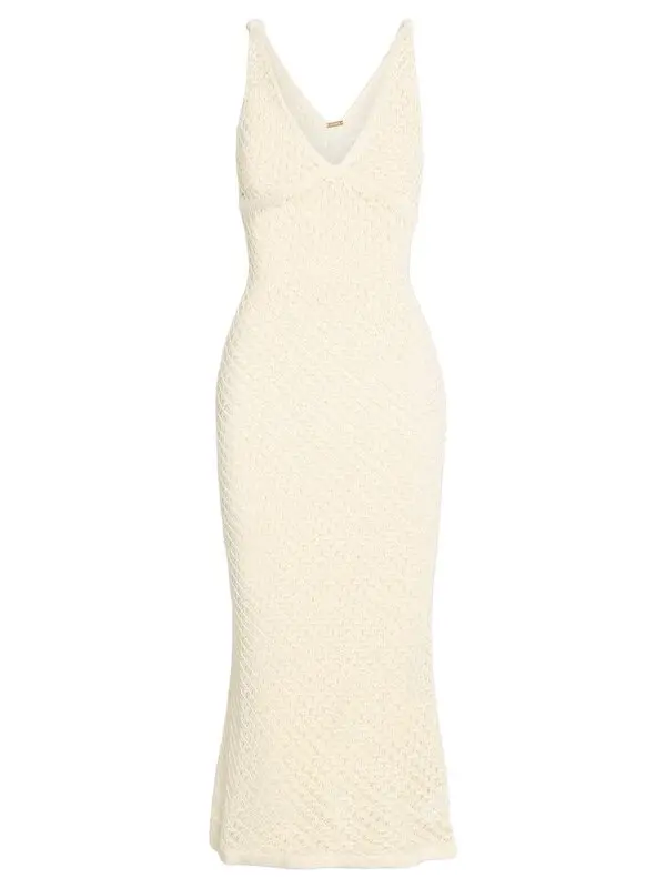 Cult Gaia Sulivan Crochet Midi Dress - Ivory