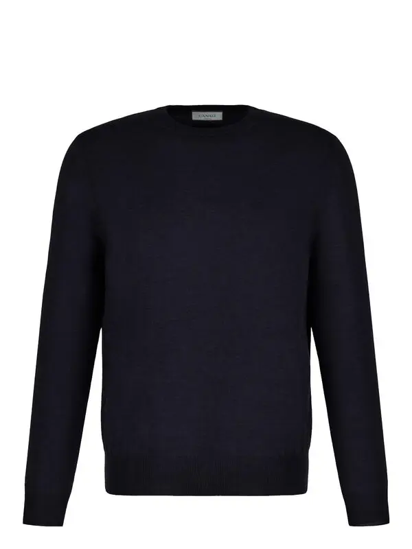 Canali Crewneck Sweater - Blue
