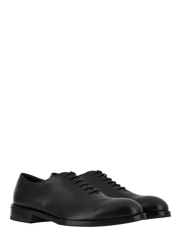 Canali Oxford In Buffed Calfskin - Black