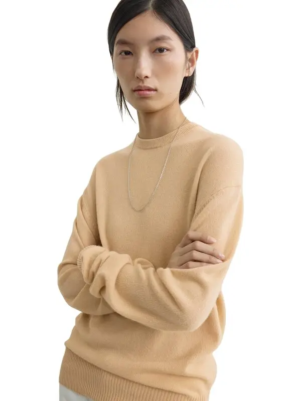 TOTEME Cashmere Crew Neck Knit - Pale Apricot