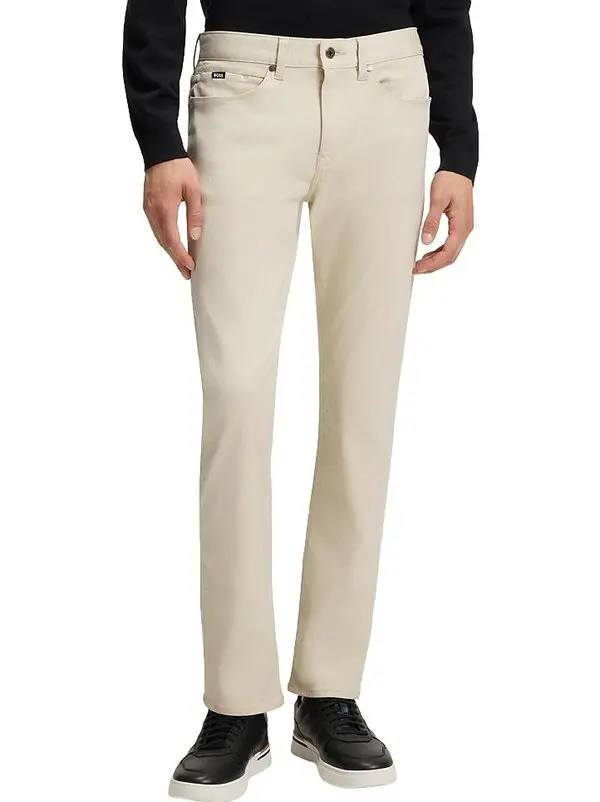 BOSS Delaware Slim-fit Trousers - Open White