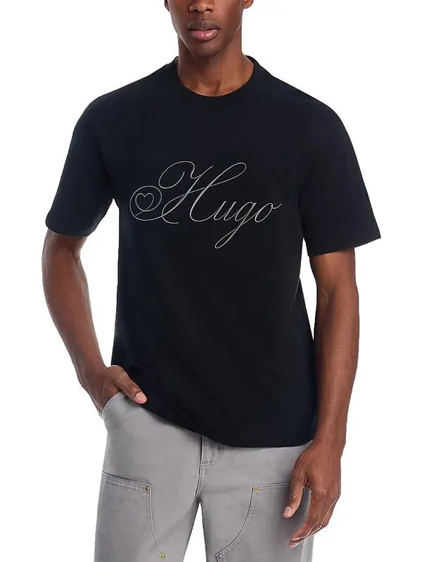 Hugo Dalent Logo T-shirt - Black