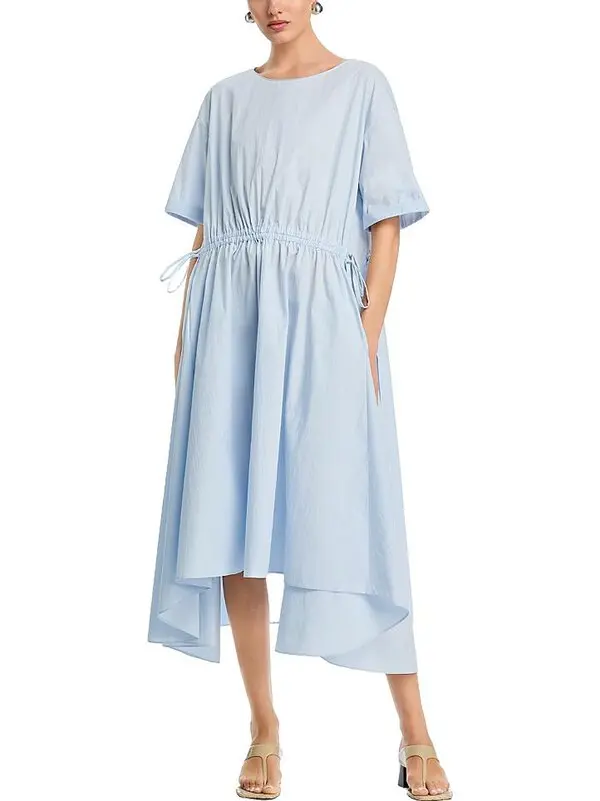 Lafayette 148 New York Gathered Waist Dress - Glacier Blue