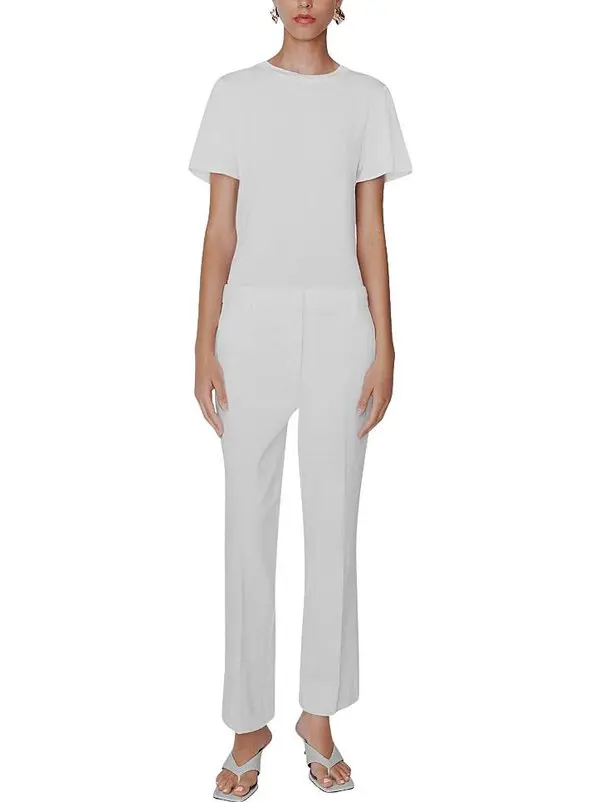 Marella Mid-rise Flare Pants - White