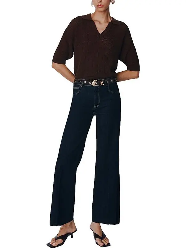 Marella Cropped Wide Leg Jeans - Cornflower