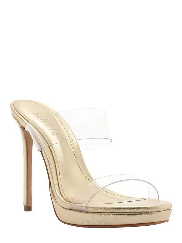 Schutz Ariella Platform Sandals - Platinum
