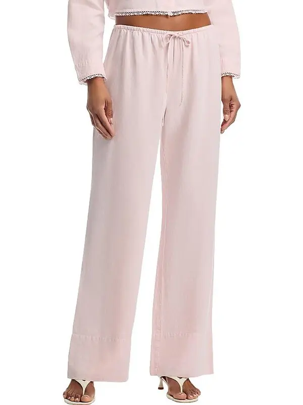 Bella Dahl Wide Leg Drawstring Pants - Ballet Pink