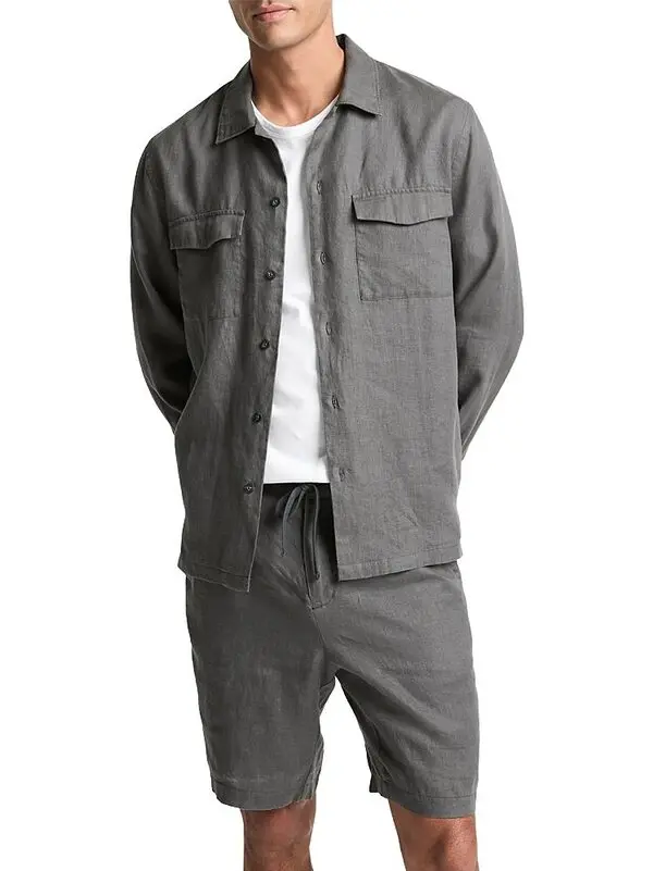 Vince Linen Garage Shirt - Slate