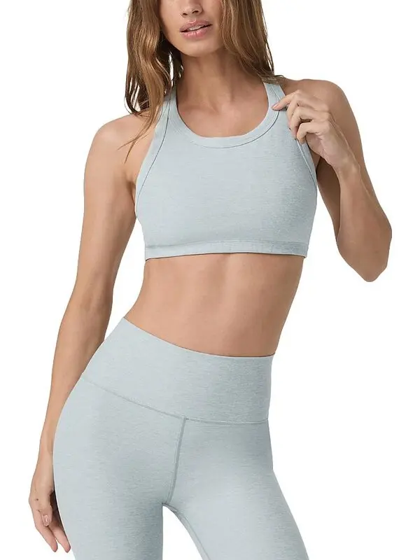 Vuori Elevation Racerback Sports Bra - Blue Haze Heather
