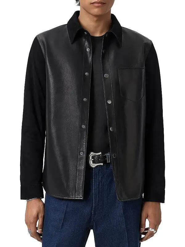 John Varvatos Delancey Leather Jacket - Black