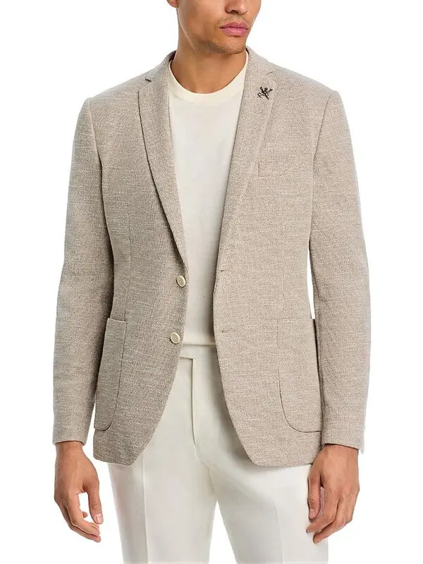 John Varvatos Slim-fit Notched Lapel Sport Coat - Natural