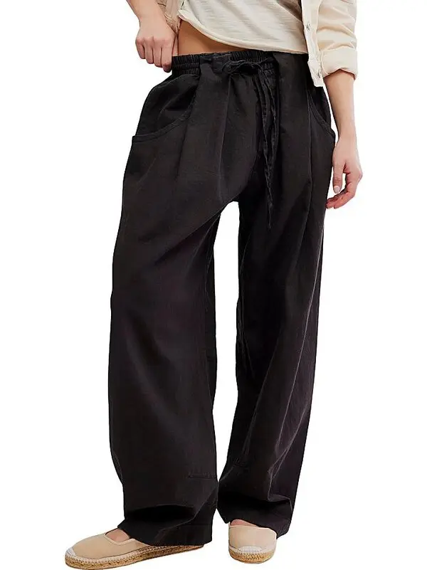 Free People Chambers Laid Back Pull On Pants - Black