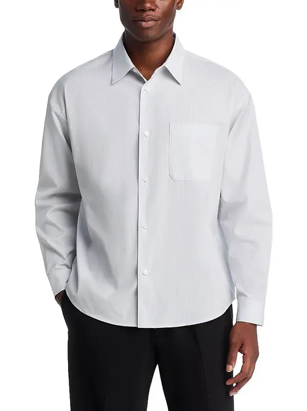 FRAME Relaxed Button Shirt Exclusive - Blue/pink