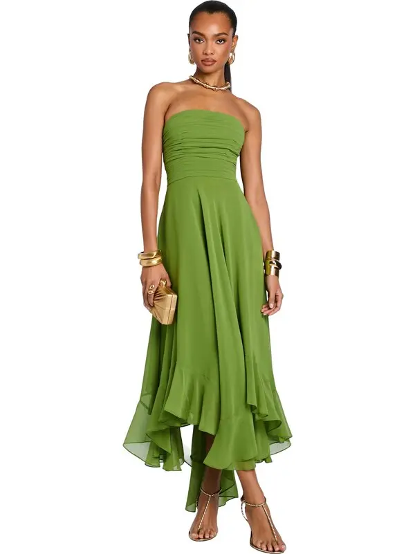 Retrofete Louisa Chiffon Dress - Kiwi