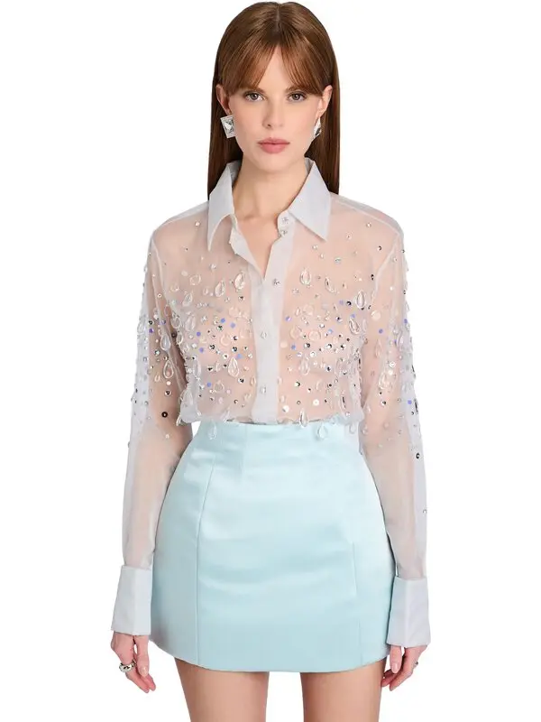 Retrofete Eugenia Embellished Blouse - Seychelles