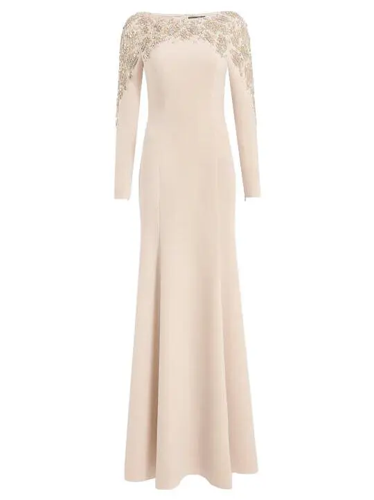 Jenny Packham Kelly Embellished Maxi Dress - Moonstone