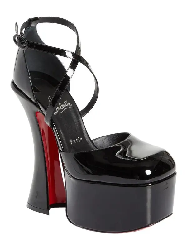 CHRISTIAN LOUBOUTIN Aquadorcet Platform D'orsay Pumps - Black/black
