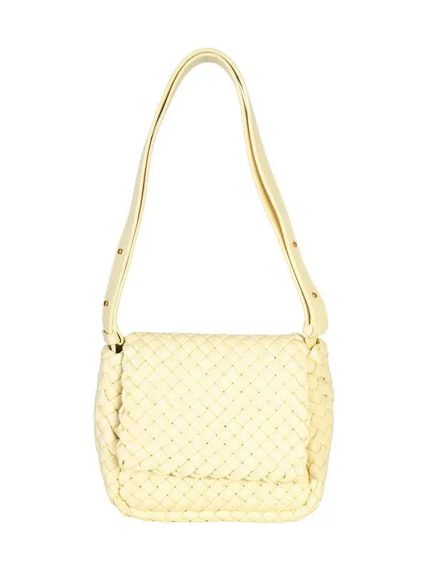 Bottega Veneta Nappa Intreccio Cobble Shoulder Bag - Yellow